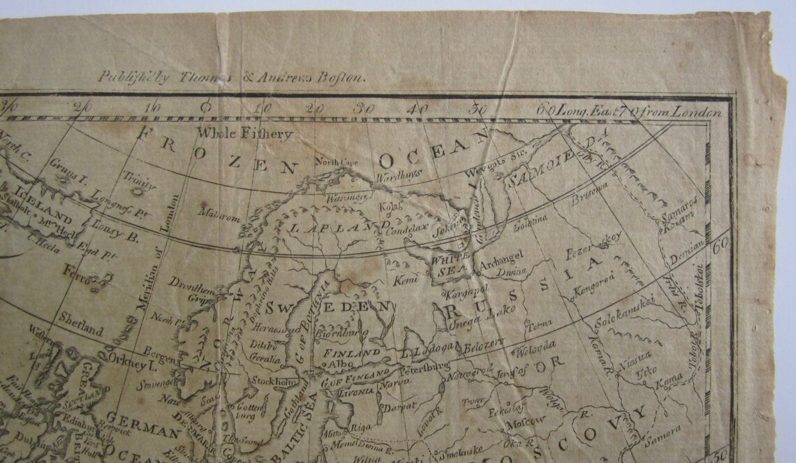 Original 1790's Europe Map by J Allen for Morse's | Etsy