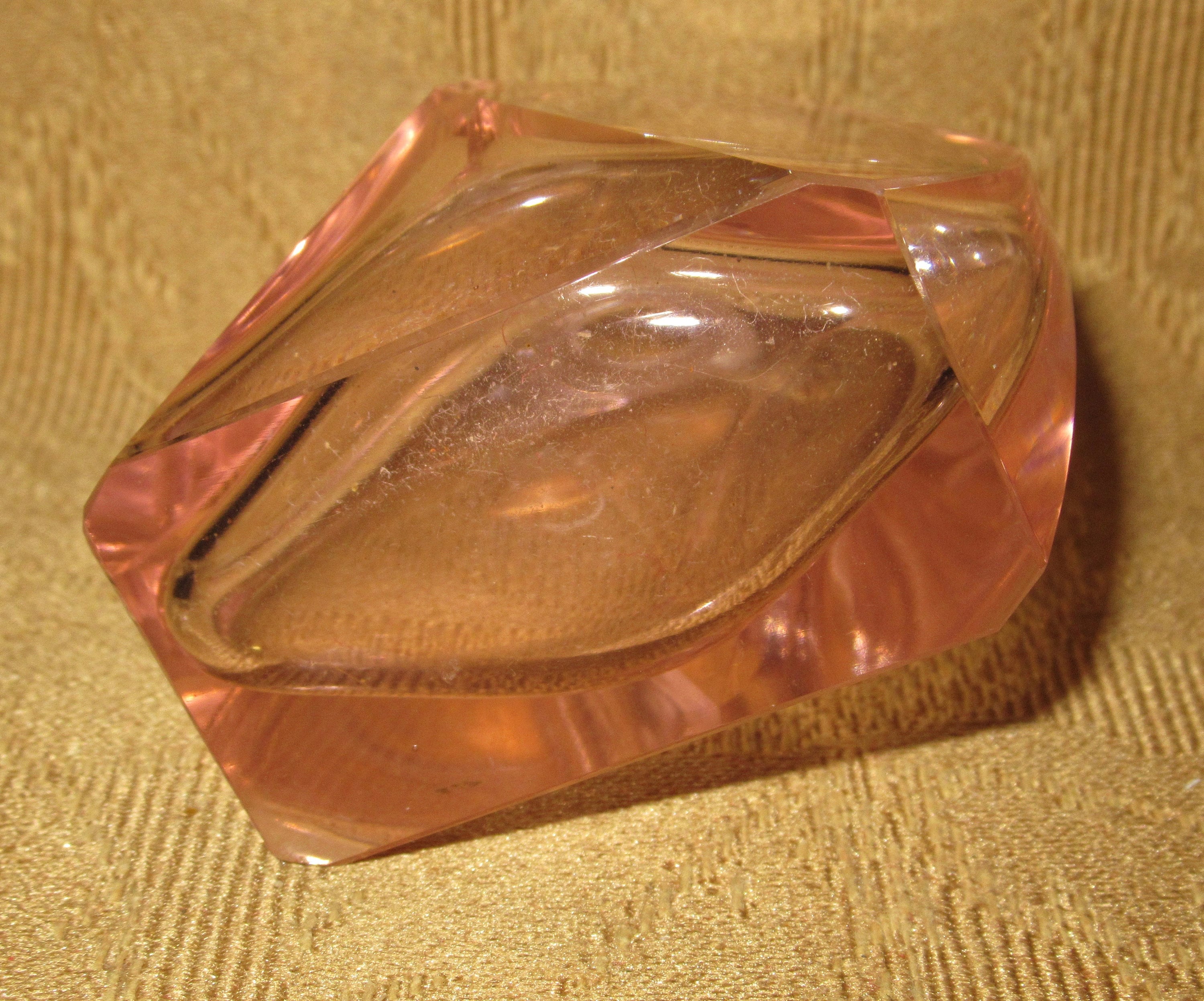 Beautiful Vintage Pink Crystal Perfume Bottle | Etsy