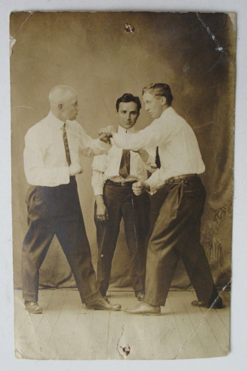 Early 1900's Bare Knuckle Boxers Boxing RPPC Real Photo Postcard - Etsy