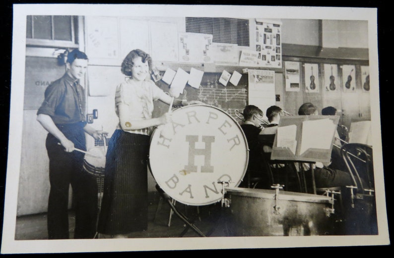 Vintage 1930's Cute Harper High School Chicago Band - Etsy