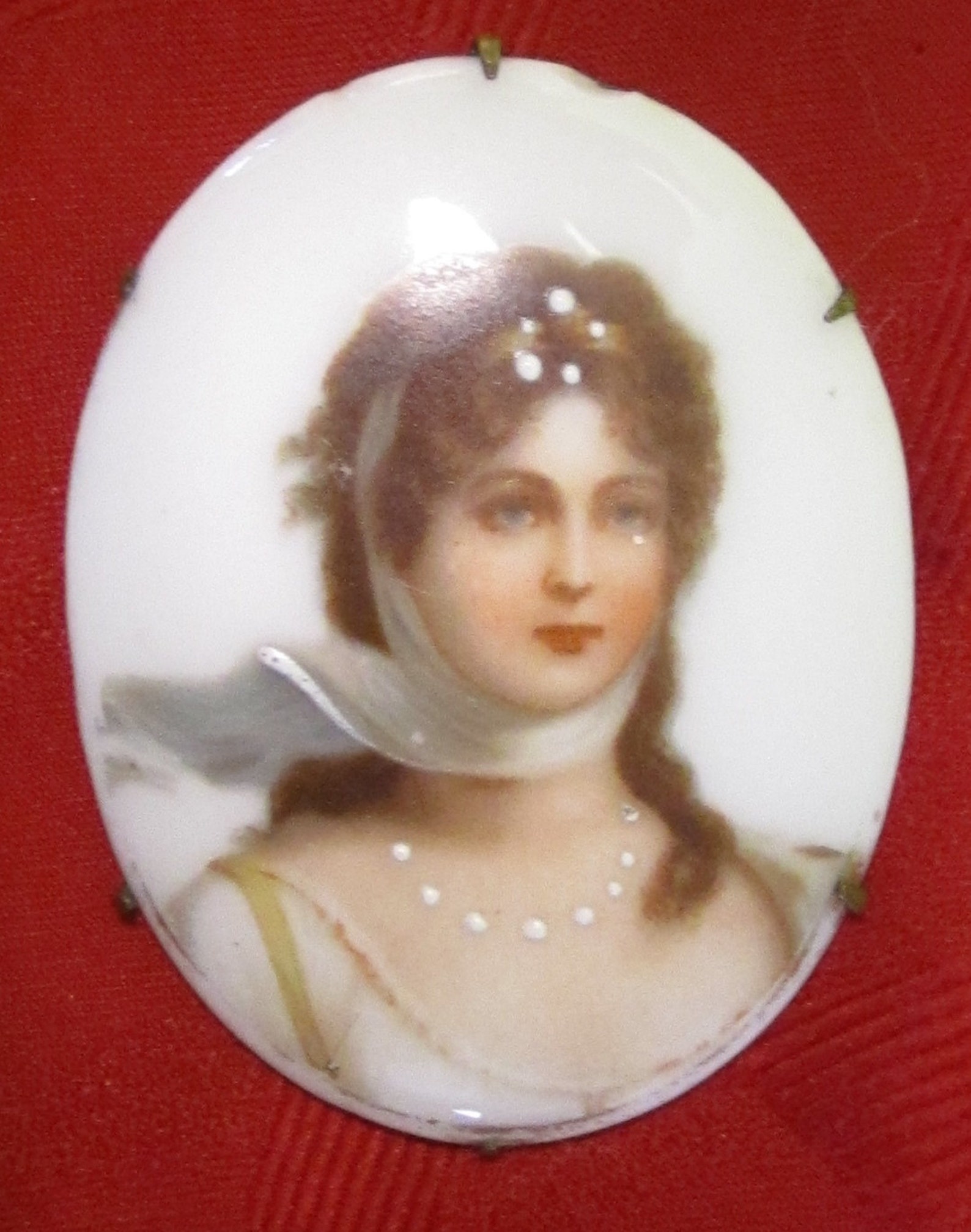 Antique Queen Louise of Prussia Porcelain Portrait Brooch - Etsy