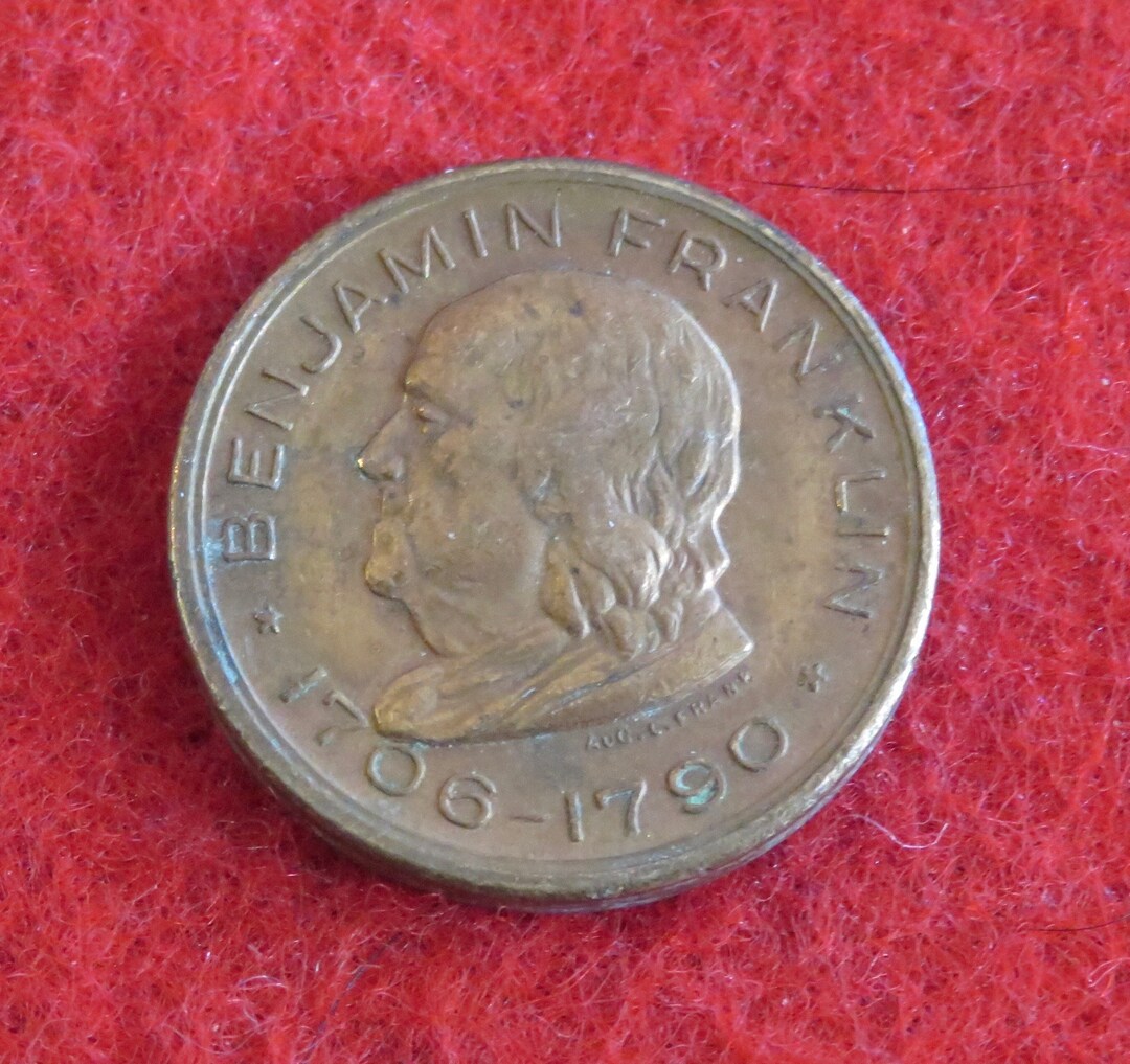Vintage Benjamin Franklin Augustus C Frank Memorial Institute Souvenir ...