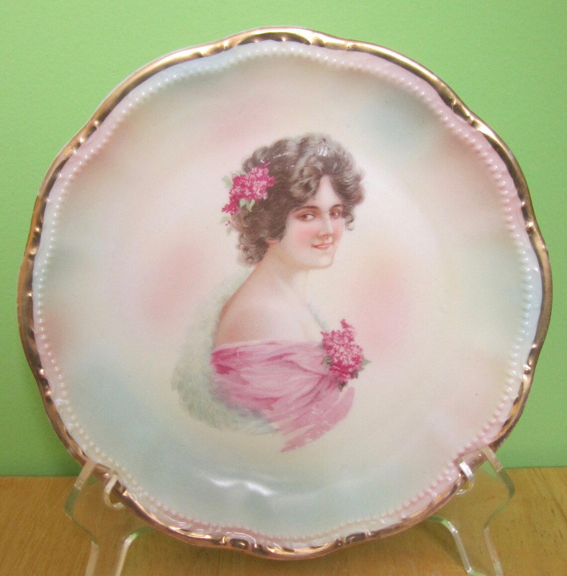 Original 1890's Three Crown China Germany Portrait Plate | Etsy