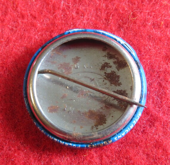 Vintage 1970's Patriotic Peace Sign Americans Against… - Gem