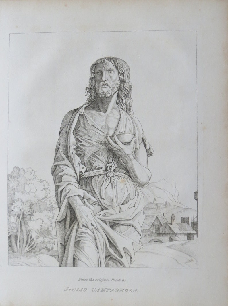 Original 1816 Engraving John The Baptist After Jiulio | Etsy