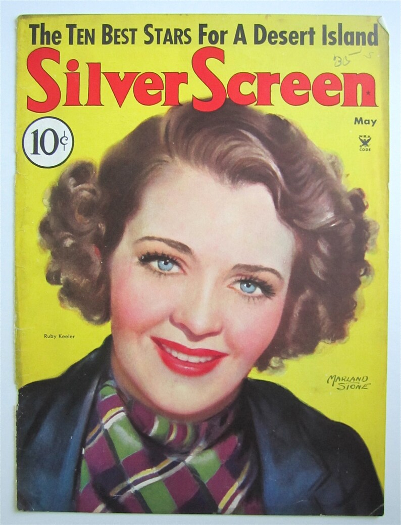 Original May 1935 Ruby Keeler Silver Screen Magazine Cover by - Etsy