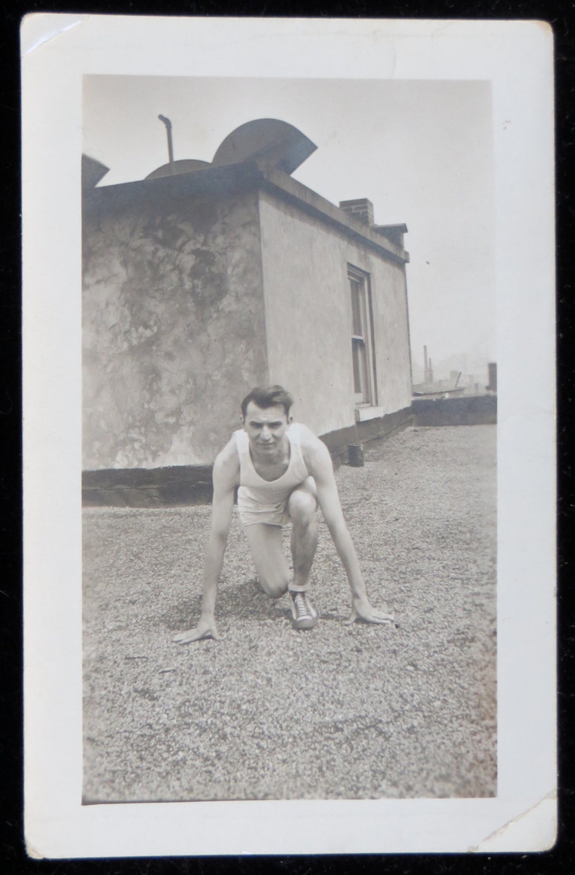 Original 1930's Chicago Rooftop Runner Snapshot Photograph - Etsy