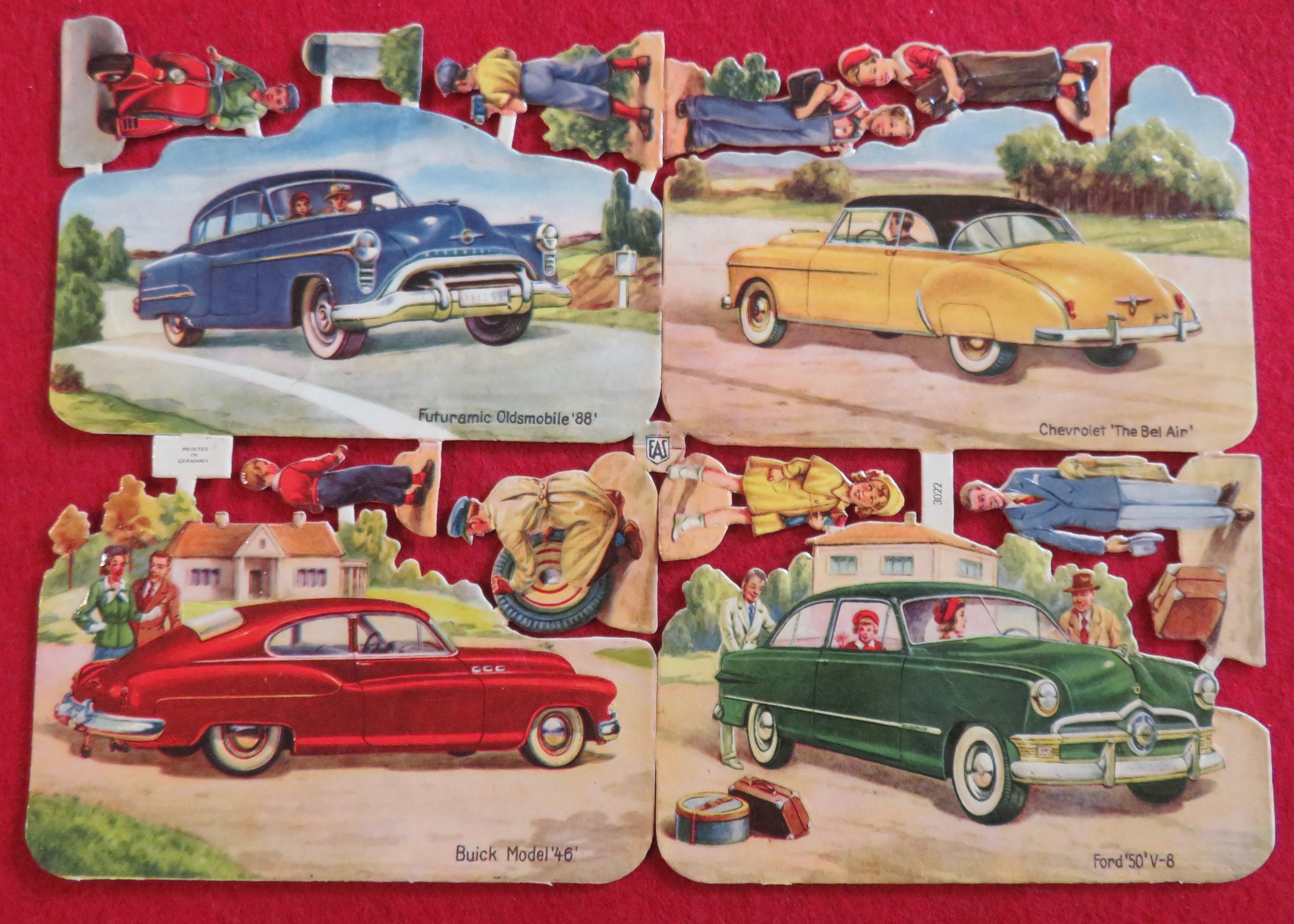 Vintage 1950's Automobile Car Paper Doll Set Chevrolet - Etsy España