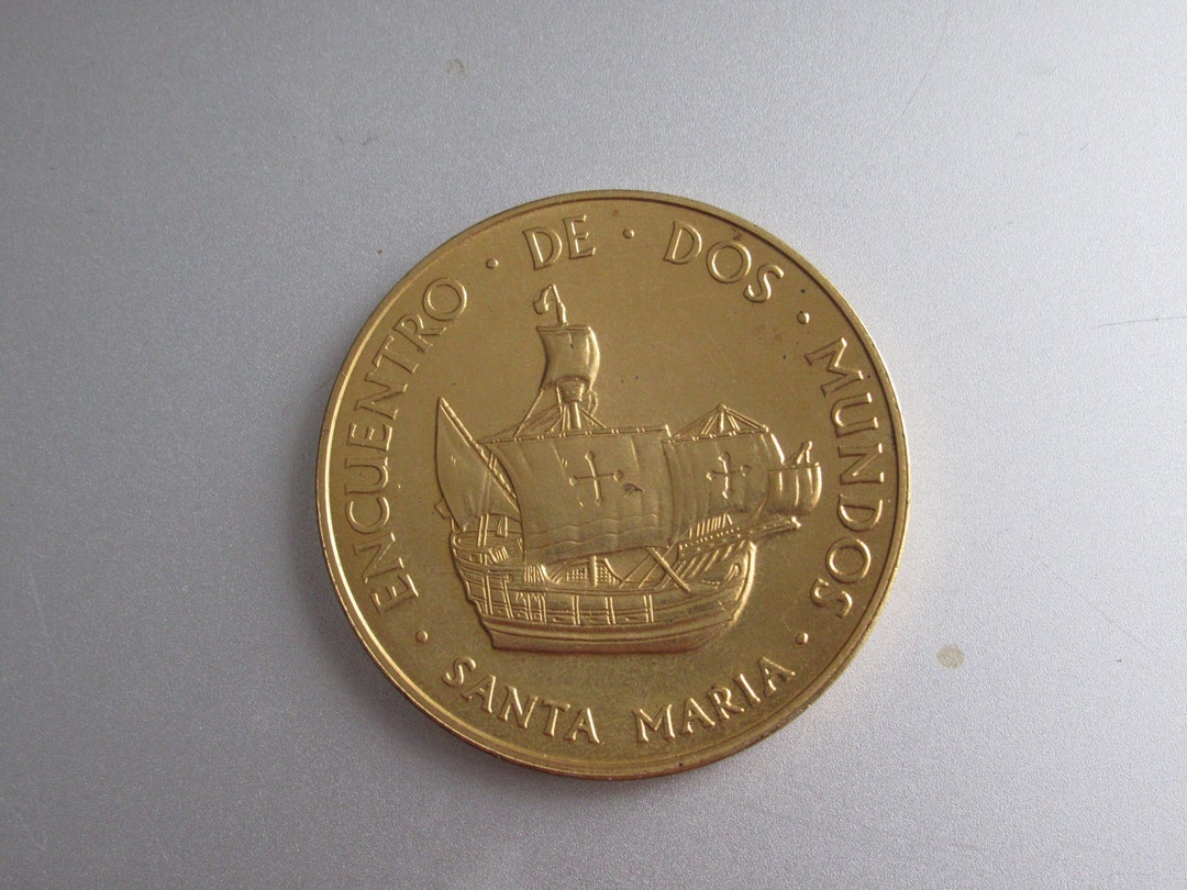 Vintage 1992 Santa Maria Columbus 500th Anniversary Souvenir Token - Etsy