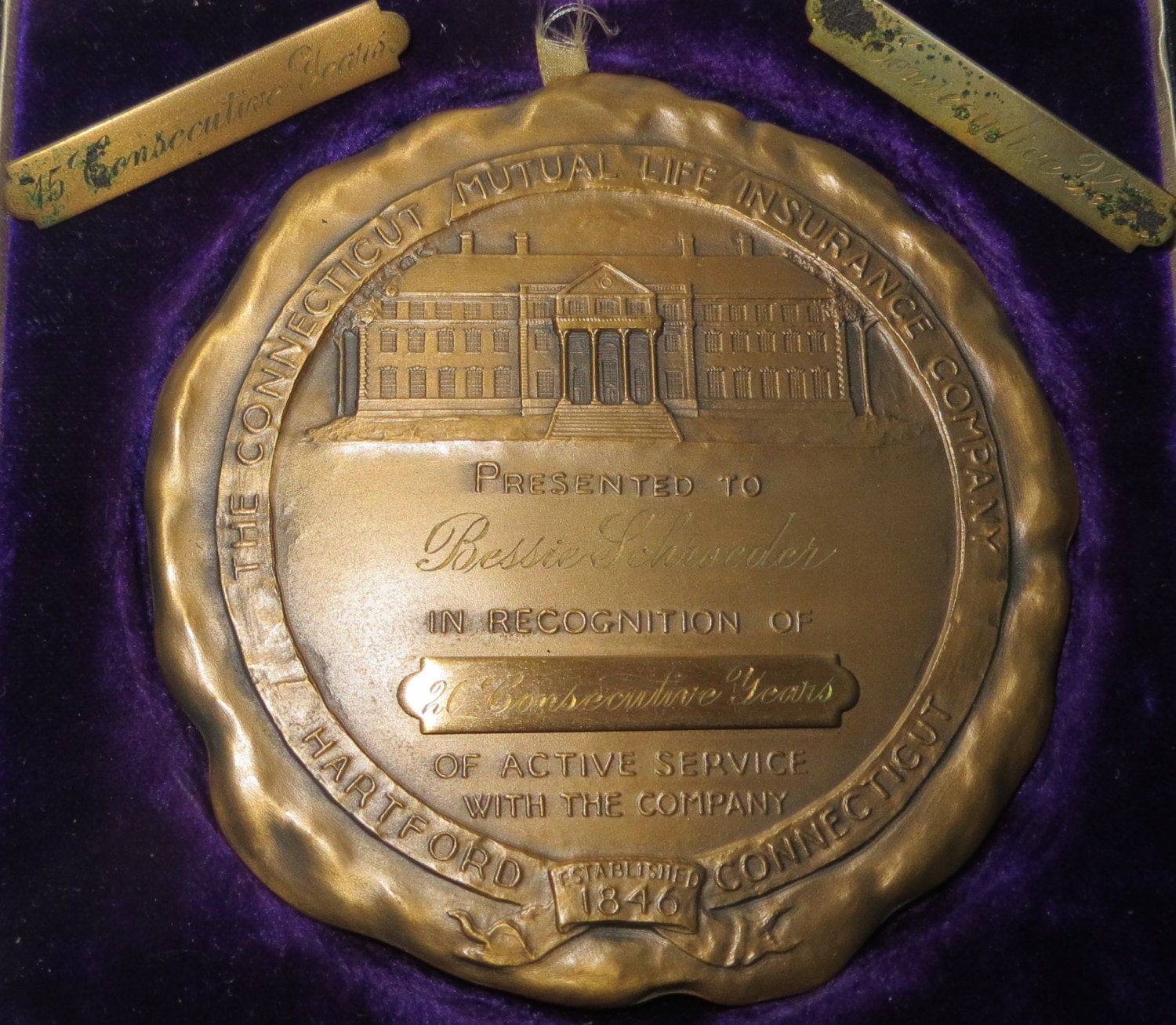 Vintage 1965 Equitable Life Assurance Society Dedication | Etsy