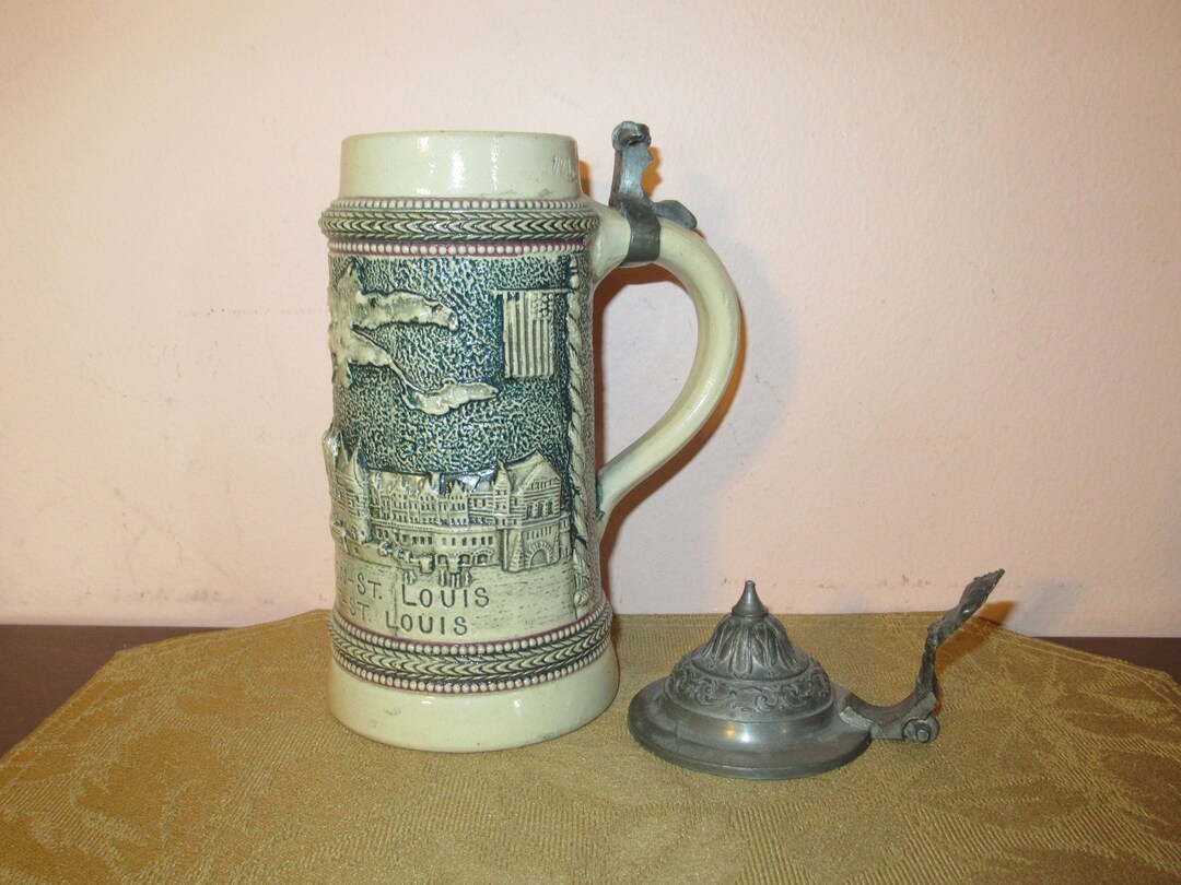 1900's Union Station St Louis Beer Stein: Embossed German Souvenir - Etsy