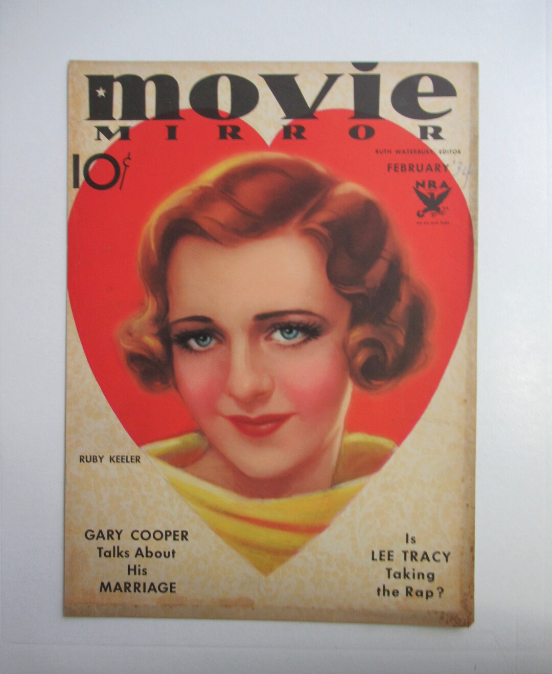 Original February 1934 Ruby Keeler Movie Mirror Magazine Cover - Etsy