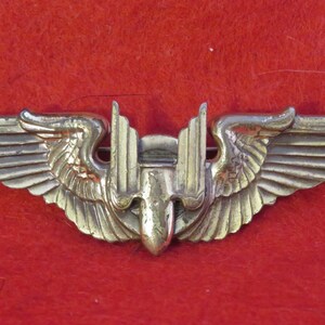 Original 1940's US Army Air Corp Bombardier Flight Wings Pin - Sterling ...