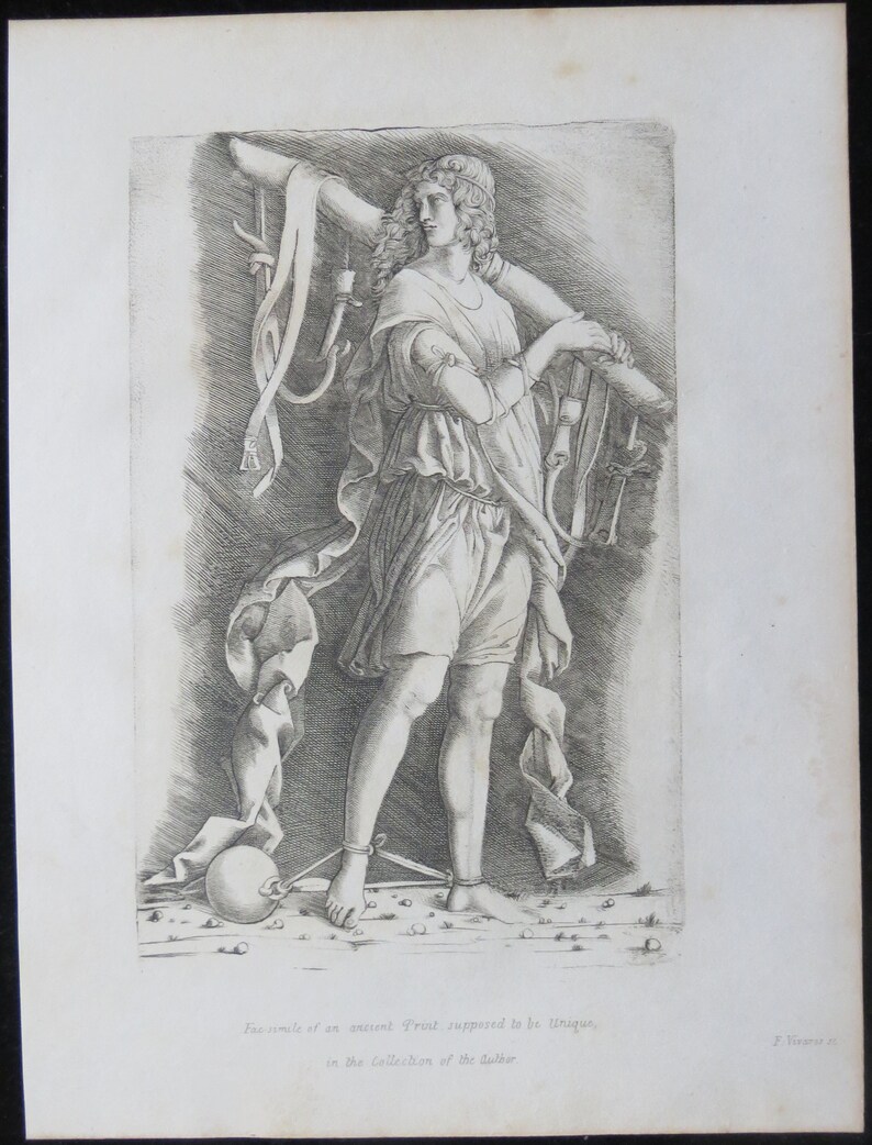 Original 1816 Ancient Slave Engraving by F. Vivares After A Unique ...