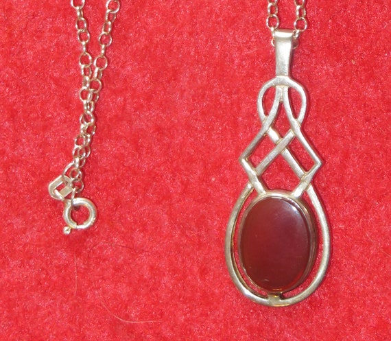 Mid Century 1970's Ortak Sterling Silver Necklace & P… - Gem