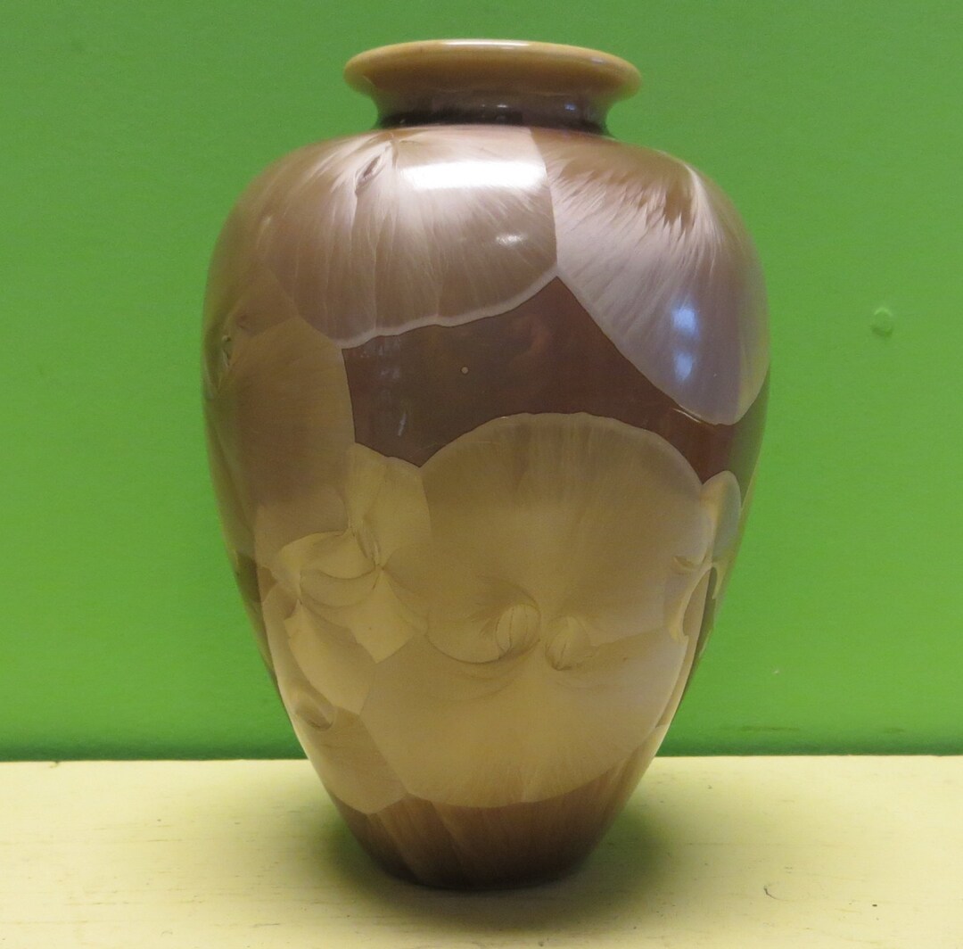 1980s Crystalline Glazed Porcelain Art Vase by Louise Reding (5.5") - Etsy