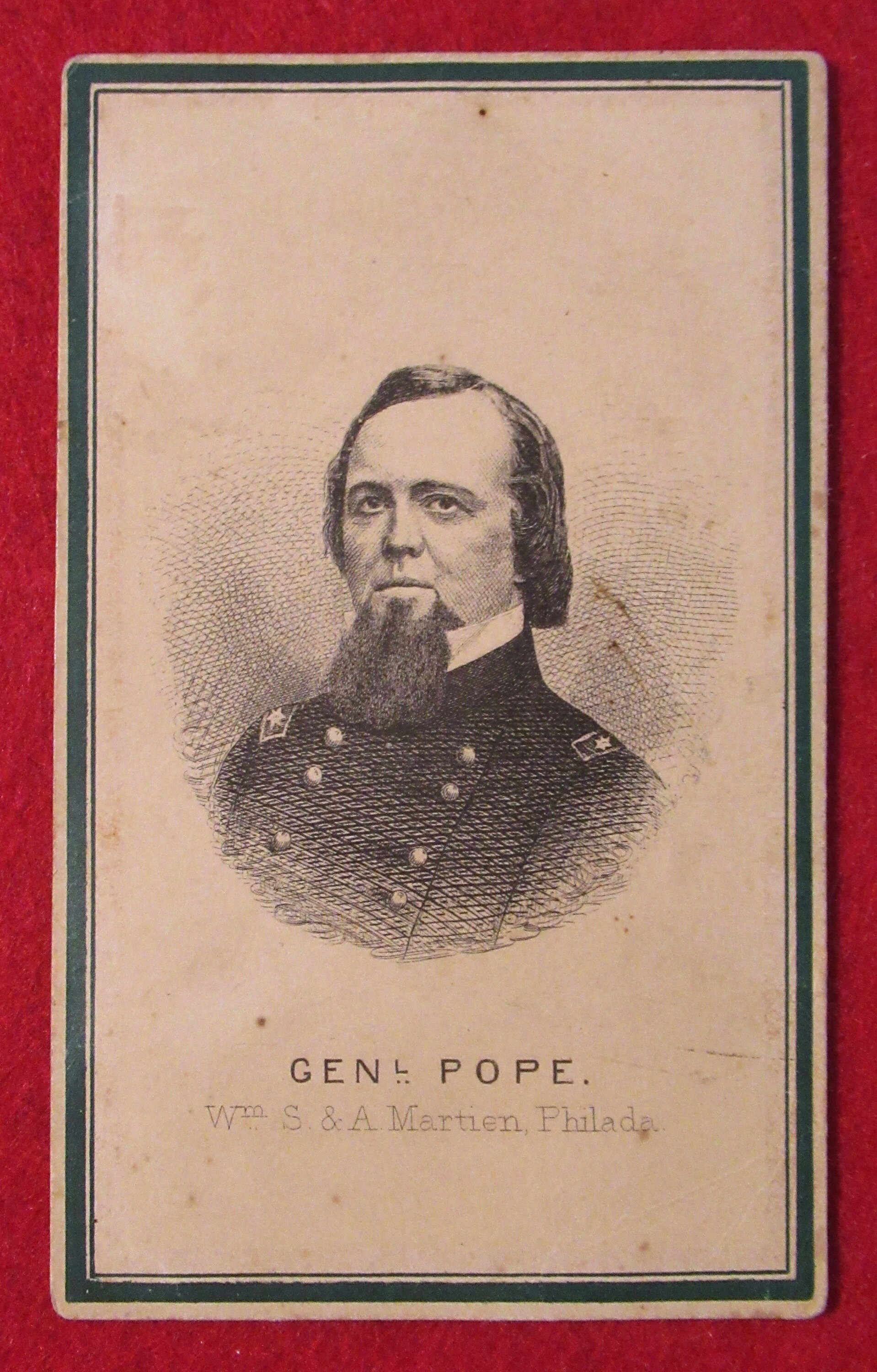 1860's Gravure Civil War General John Pope Par Wm S A | Etsy