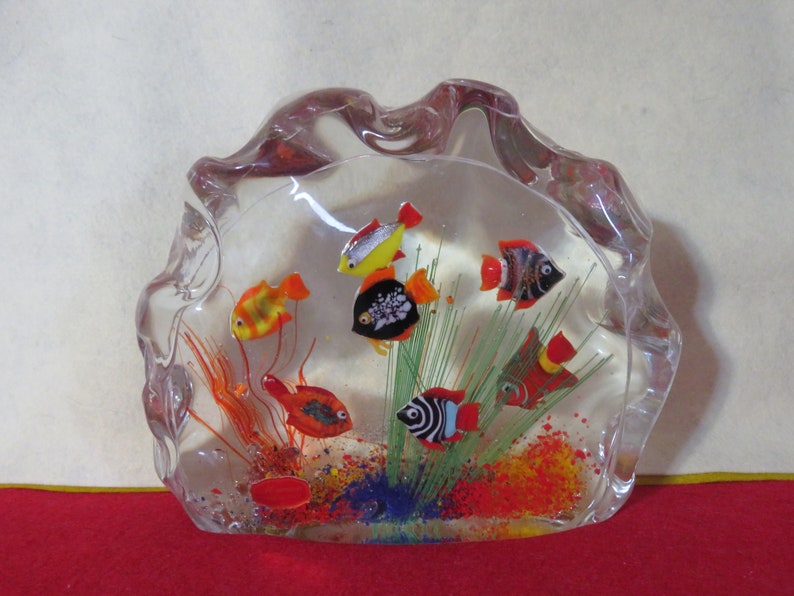 Vintage 1980's Murano Art Glass Fish Tank Aquarium Barbini - Etsy