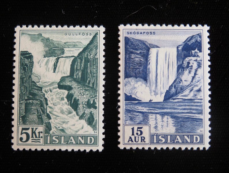 1956 Iceland Scott #289 - 296 Mint Hinged Postage Stamp Short Set - Etsy