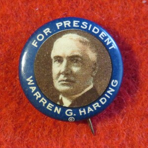 Vintage 1920 Warren G. Harding for President Campaign Pin Back Button ...