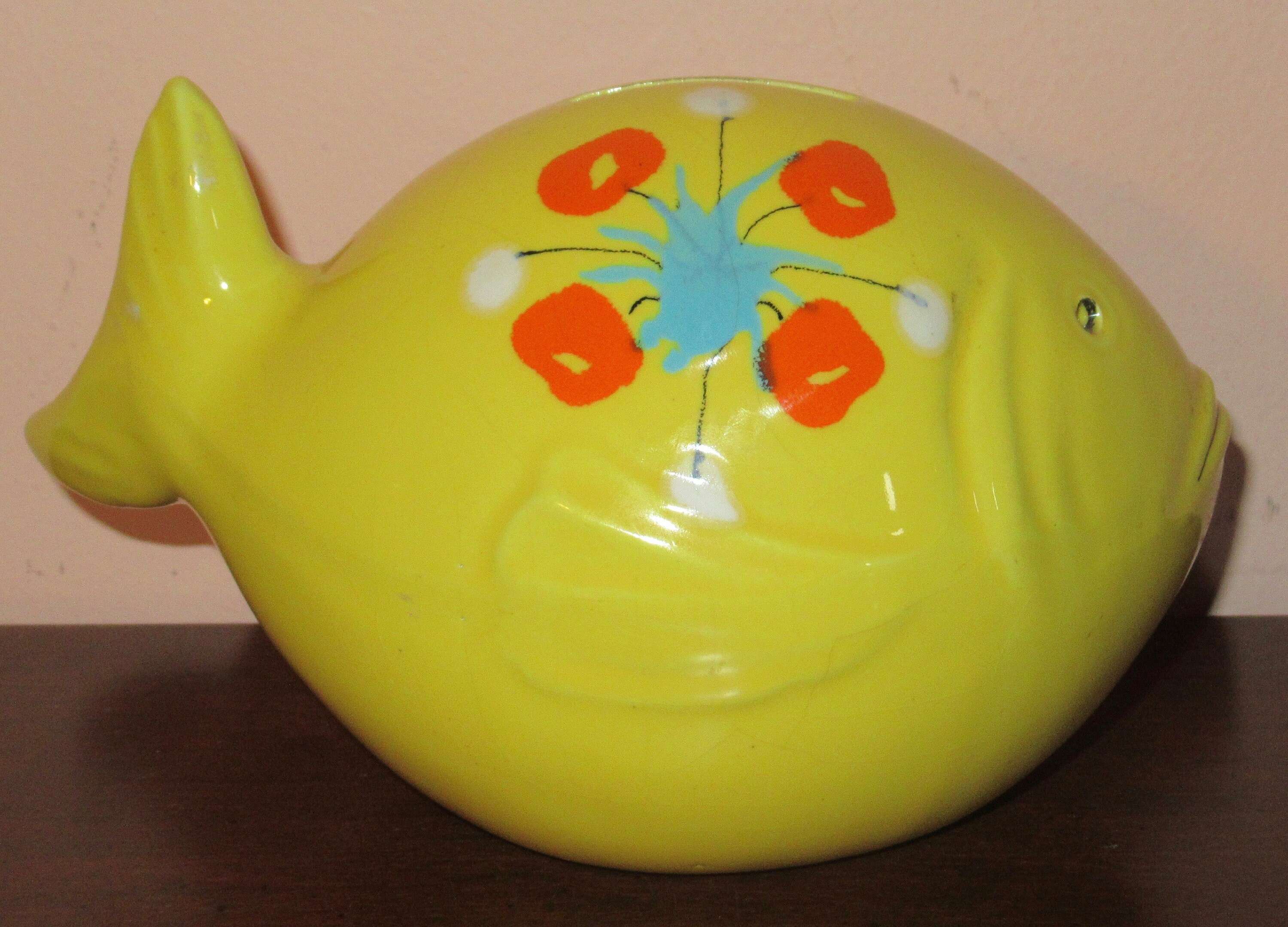 Mid Century 1960's Ceramic Fish Figural Coin Bank Made | Etsy