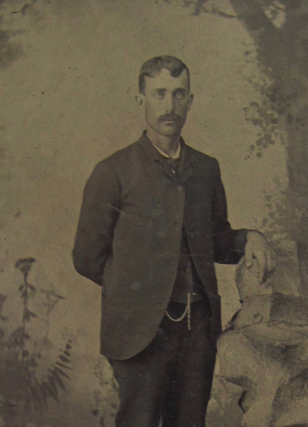 1880s Tintype Photograph: Dapper Young Man With Mustache - Etsy