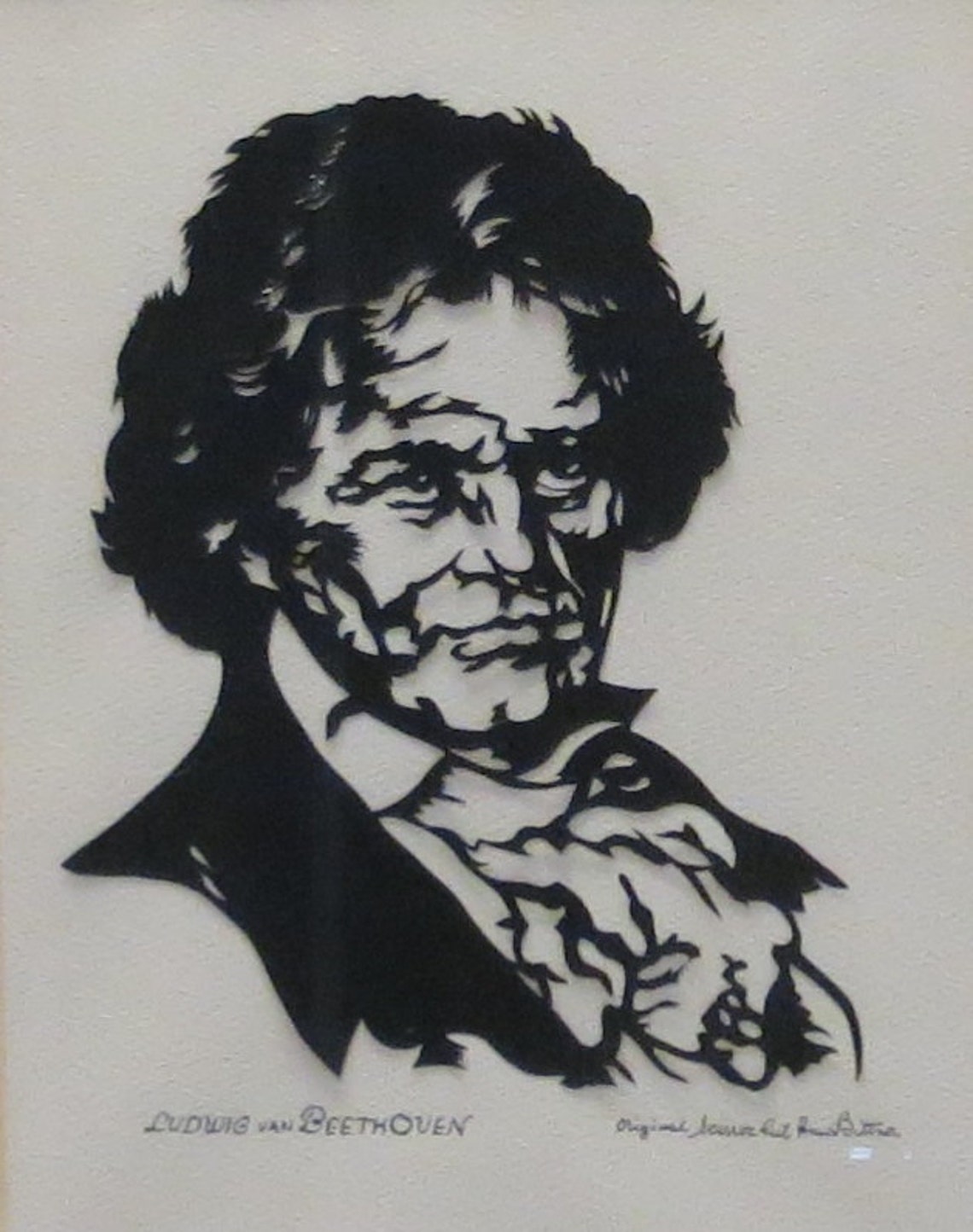 Ludwig Von Beethoven Original Hans Bittner Scissor Cut | Etsy