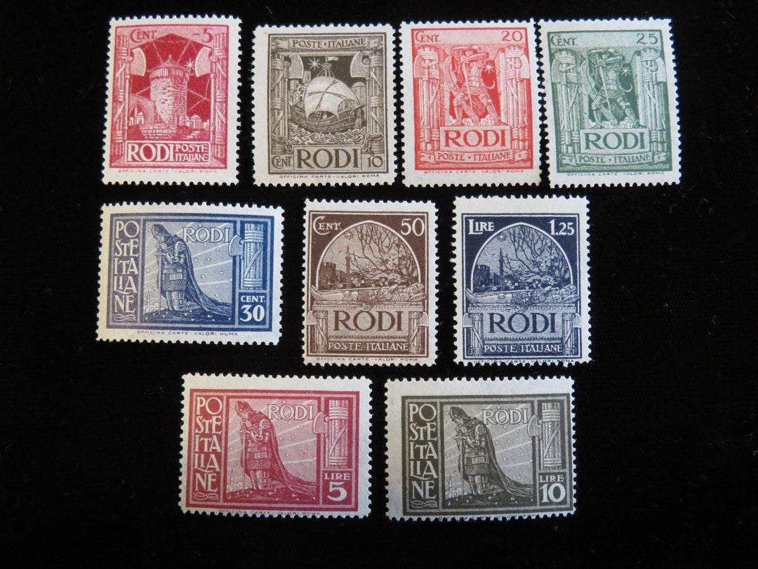 1929 Italy Aegean Islands Rhodes Scott #15 - 23 Mint Hinged Postage ...