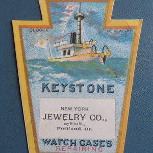 1880's Keystone Watch Case Company Victorian Trade Card Advertising ...