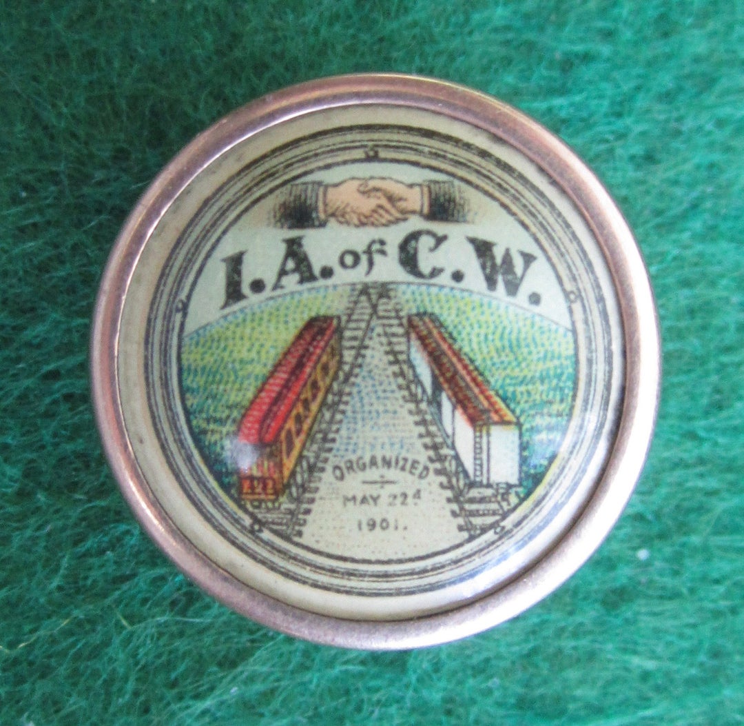 Rare 1901 I.A. of C.W. Union Collar Button: Railroadiana Collectible - Etsy