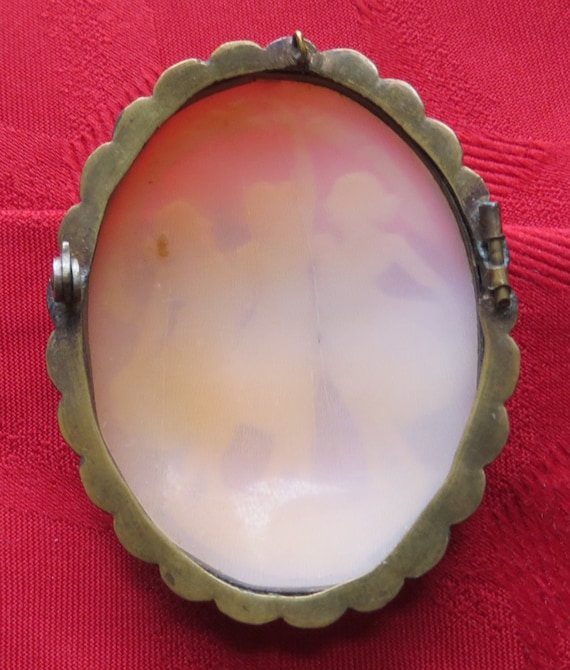 Very Old Dancing Nymphs Cameo Brooch Pin Free Shipp… Gem