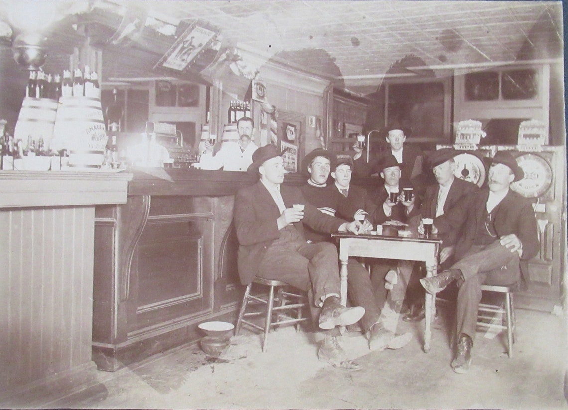 Awesome 1890's Canadian Tavern Bar Albumen Photo On | Etsy