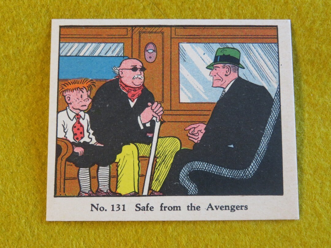 1937 Dick Tracy R41 Caramel Candy Card #131 Safe From the Avengers ...