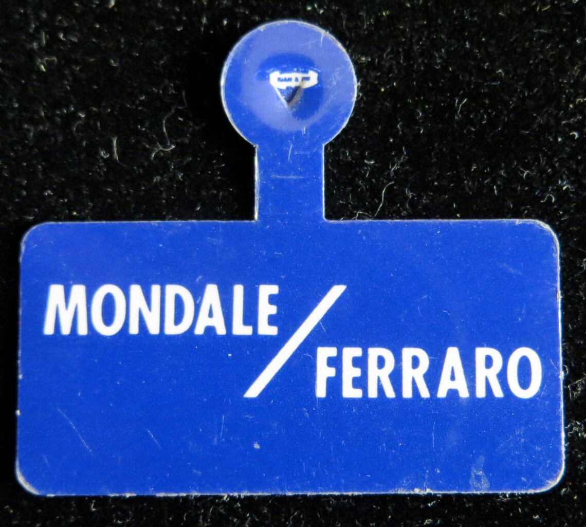1984 Mondale and Ferraro Presidential Campaign Clip Back Button - Etsy