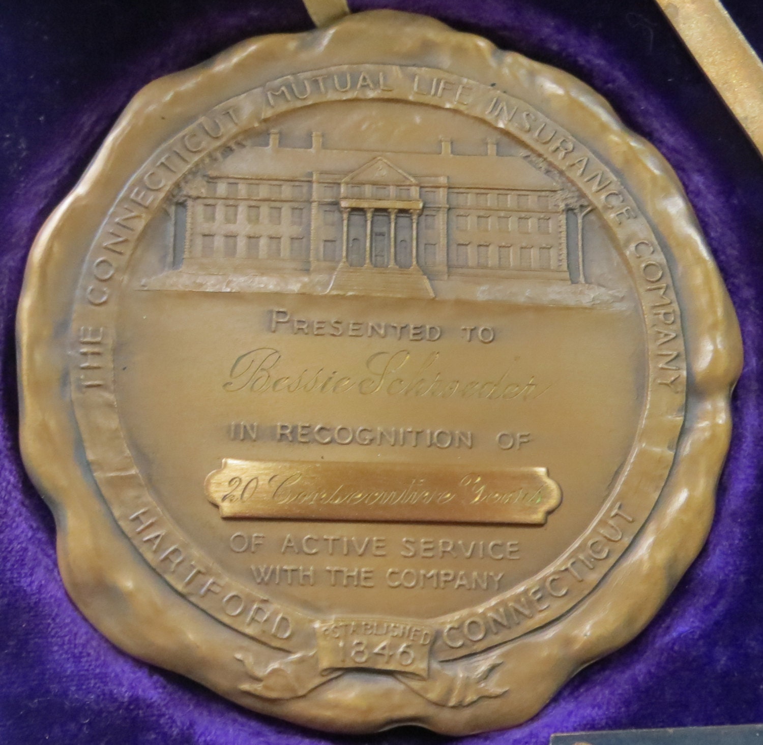 Vintage 1965 Equitable Life Assurance Society Dedication | Etsy