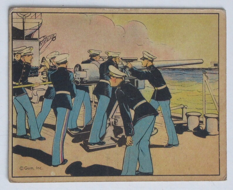 Original 1941 Uncle Sam Gum Inc. Collector Cards 32 Marine - Etsy