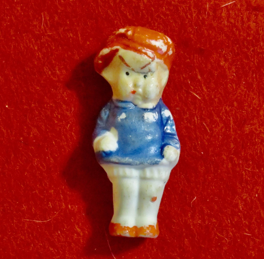 Vintage 1920's Bisque Angry Little Boy Toy Doll Figurine - Made in ...