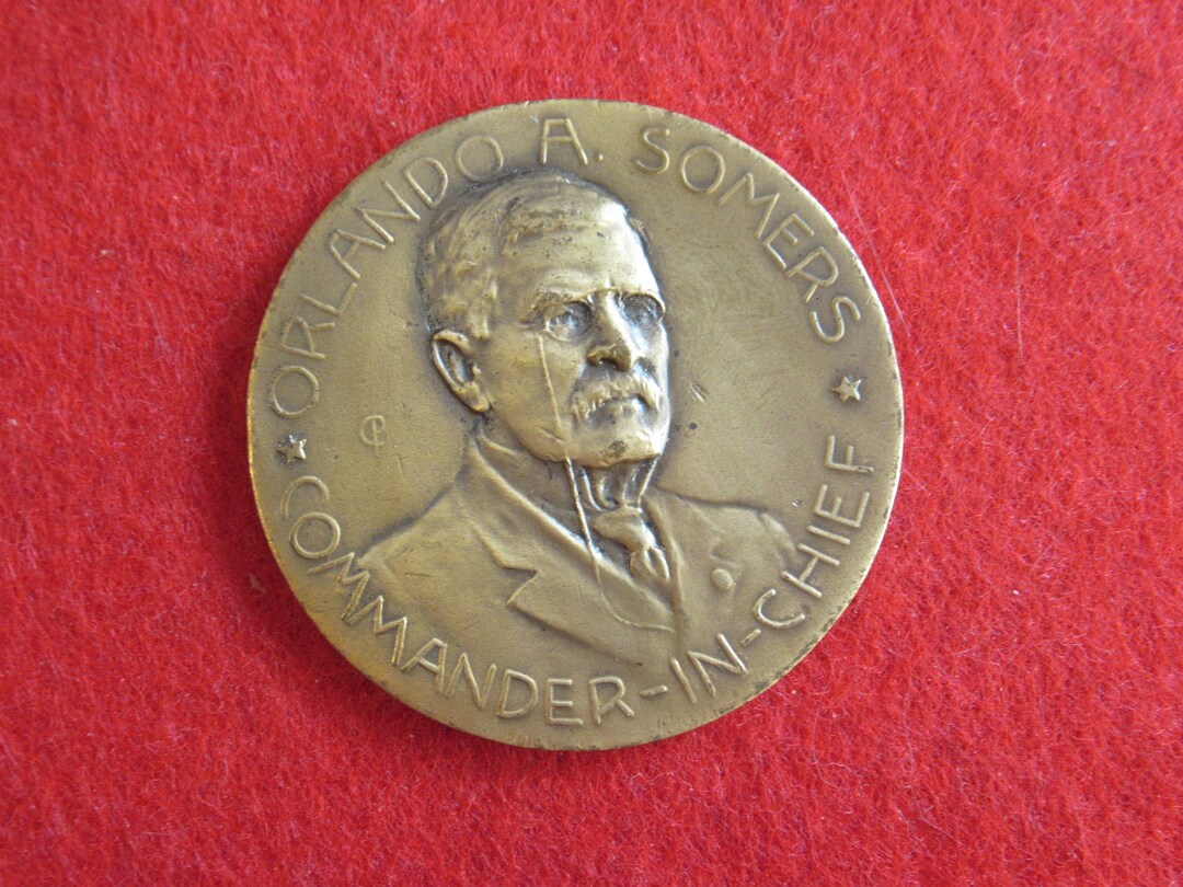 1918 GAR Commander Orlando A. Somers Bronze Medallion - Etsy