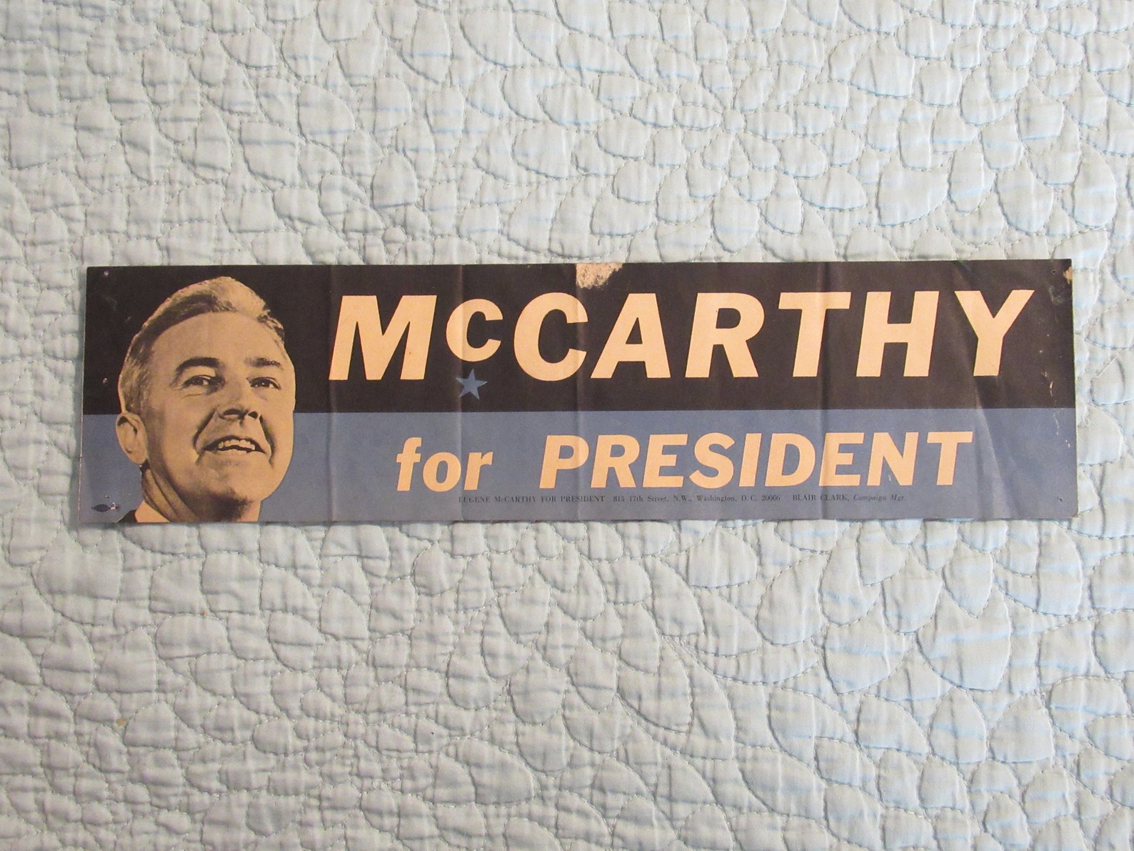 Original 1968 Eugene Mccarthy for President Campaign Bumper Sticker - Etsy