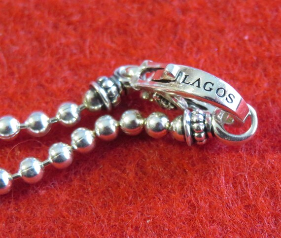 Original Lagos Sterling Silver Diamond Necklace - Gem