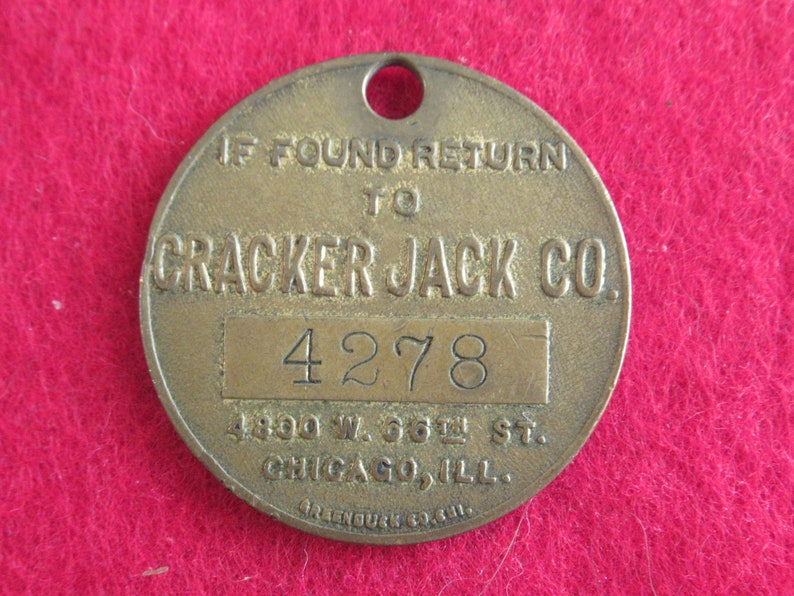 Scarce 1939 Cracker Jack Salesman Award Copper Key Fob - Etsy