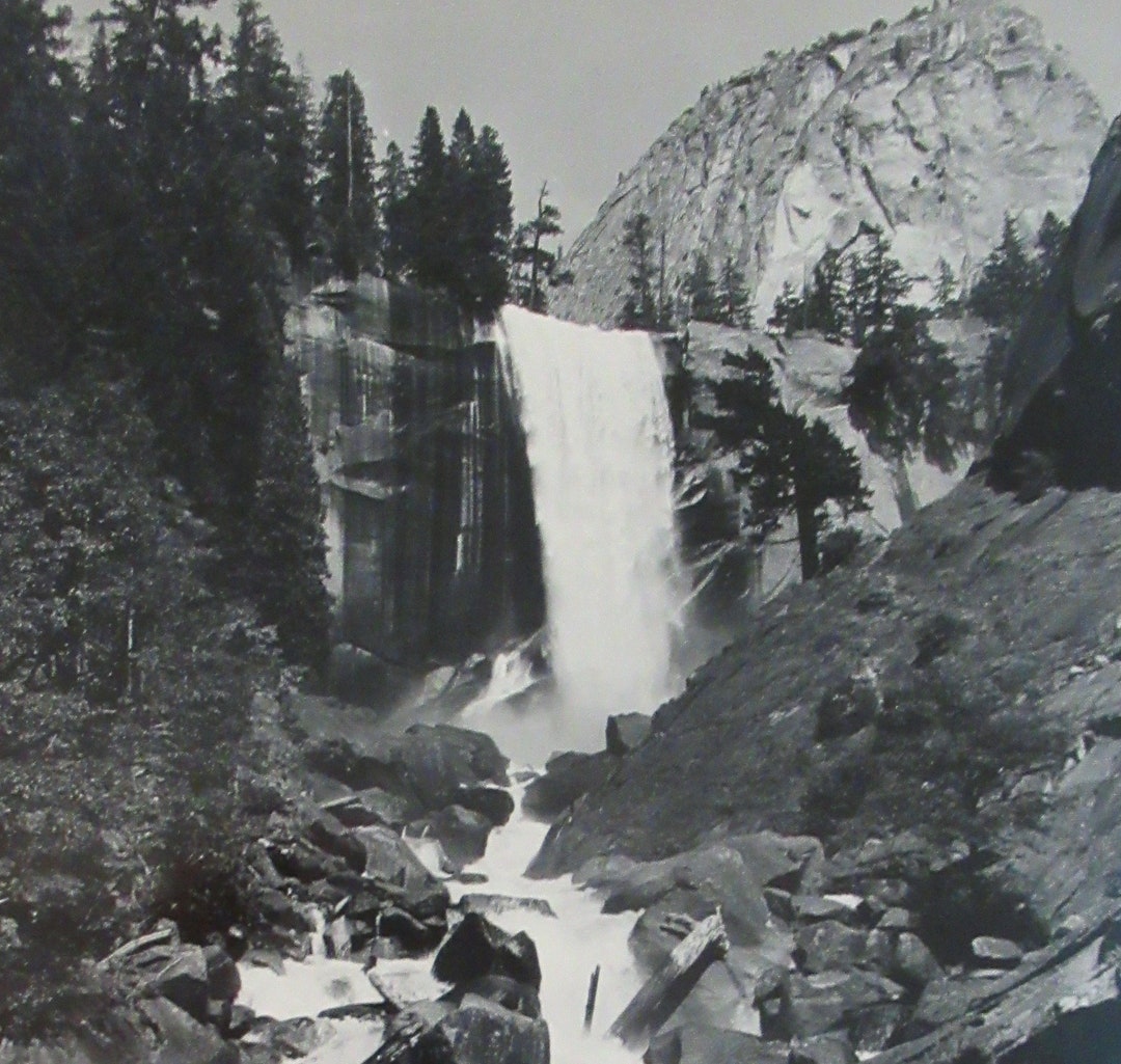 Vintage Ansel Adams Vernal Falls Photograph, Yosemite National Park ...
