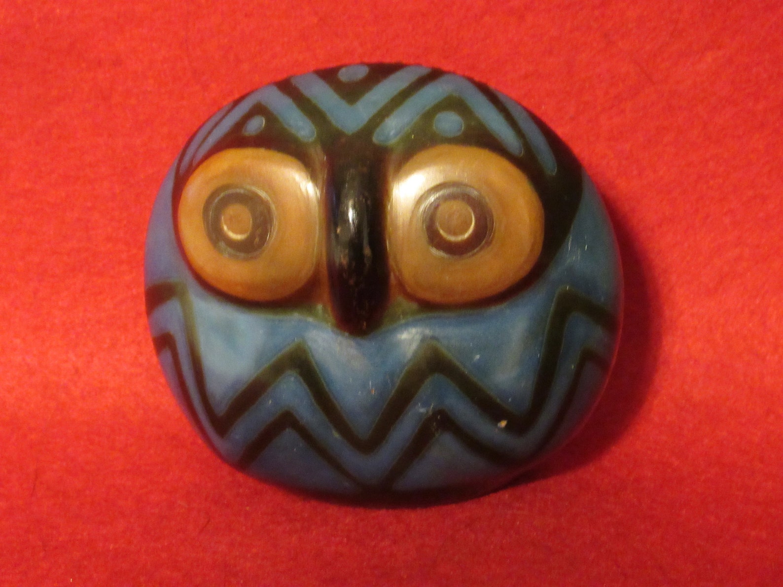 Fabulous Mid Century Blue Ceramic Owl Signed Polos Bug Eyed - Etsy
