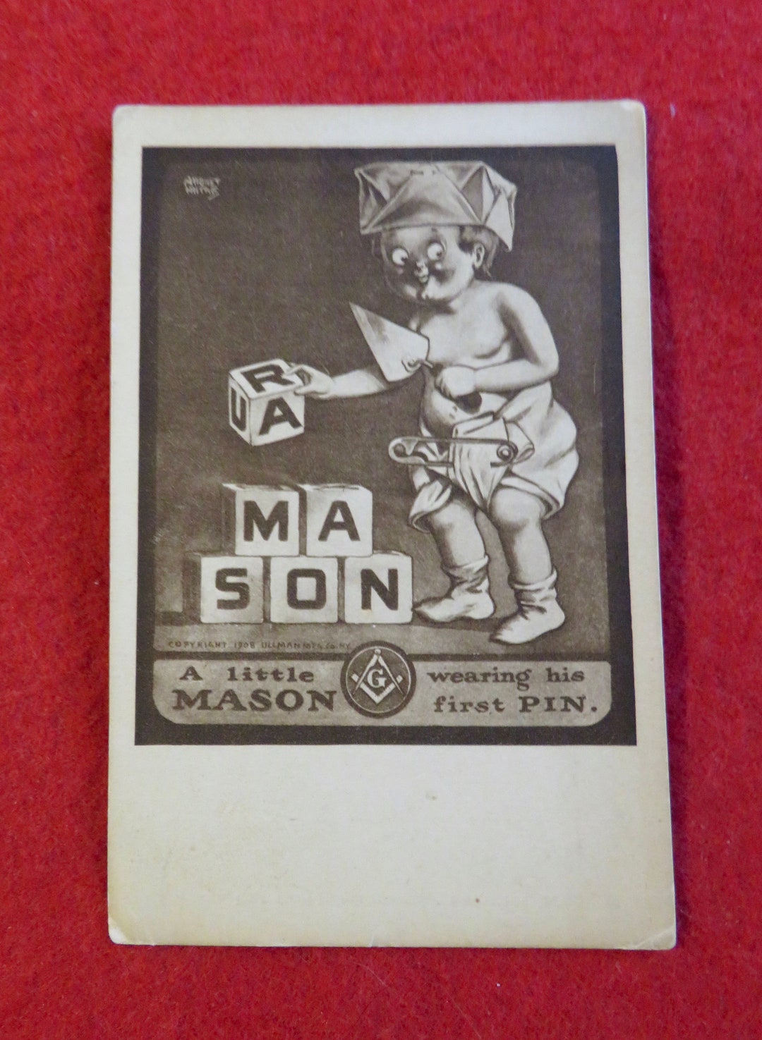 Early 1900's Masonic Mason Advertising Souvenir Postcard - A Little ...