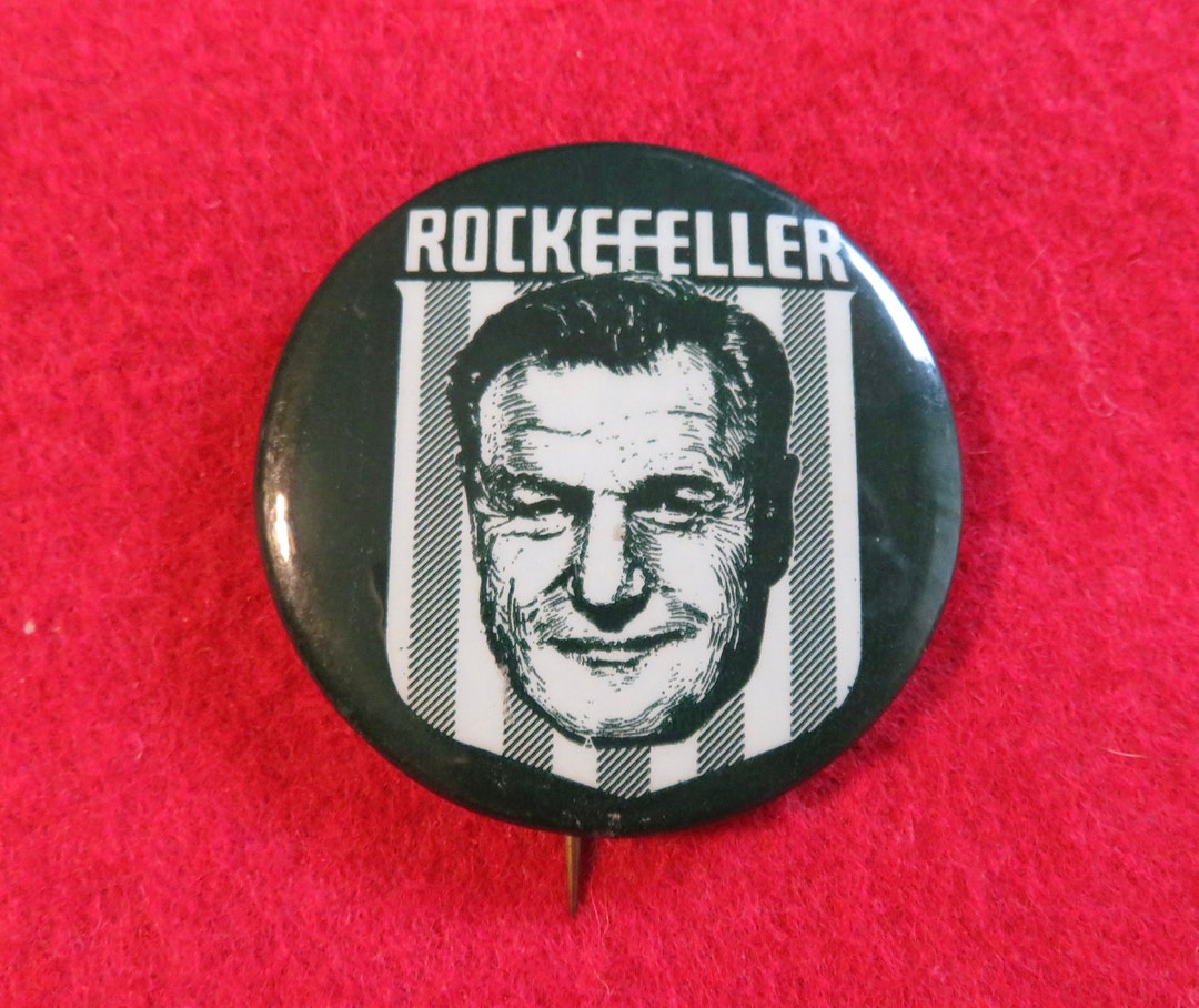 Vintage 1968 Nelson Rockefeller Presidential Campaign Pin Back Button ...