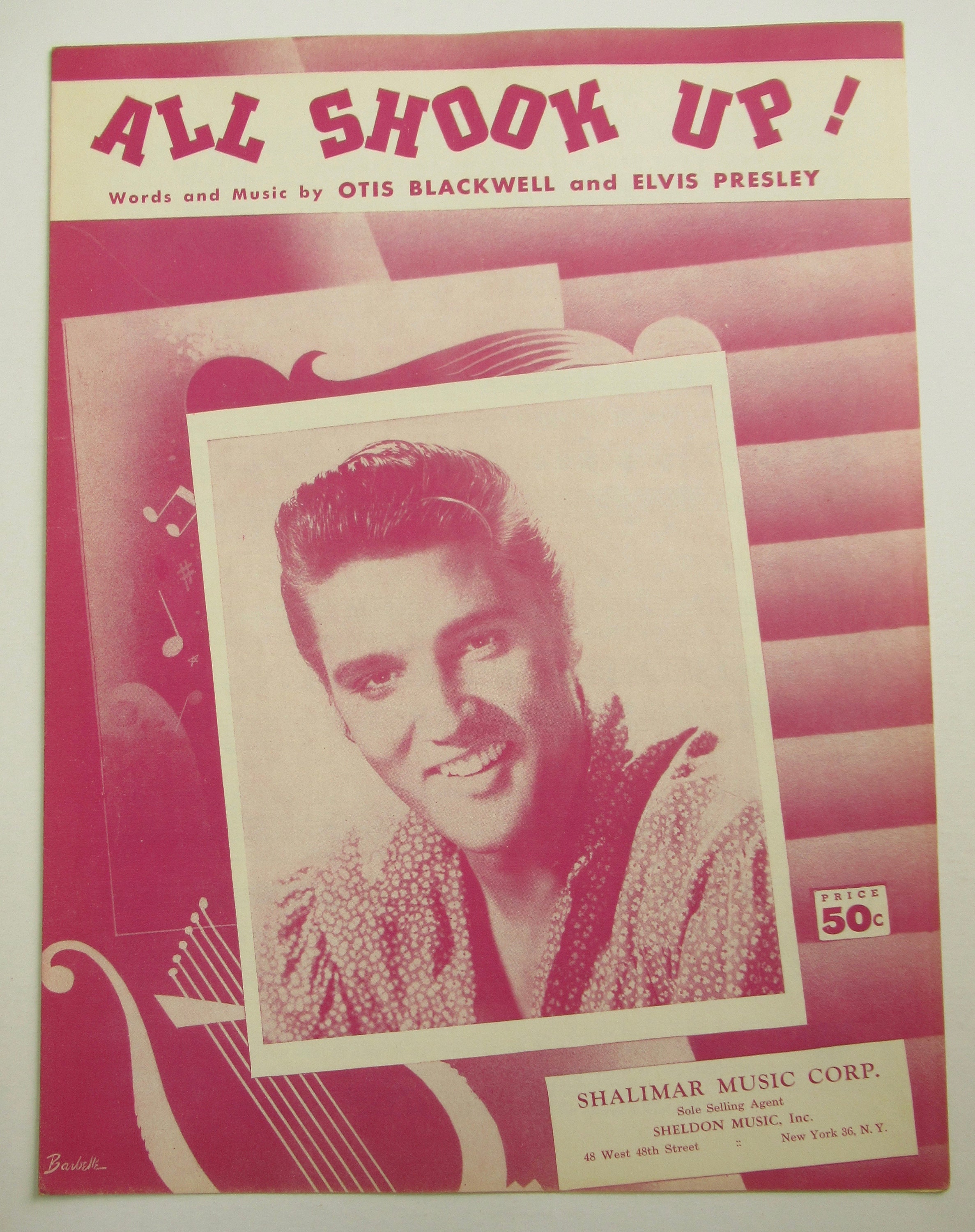 Elvis Presley - Original 1957 All Shook up Sheet Music - Etsy