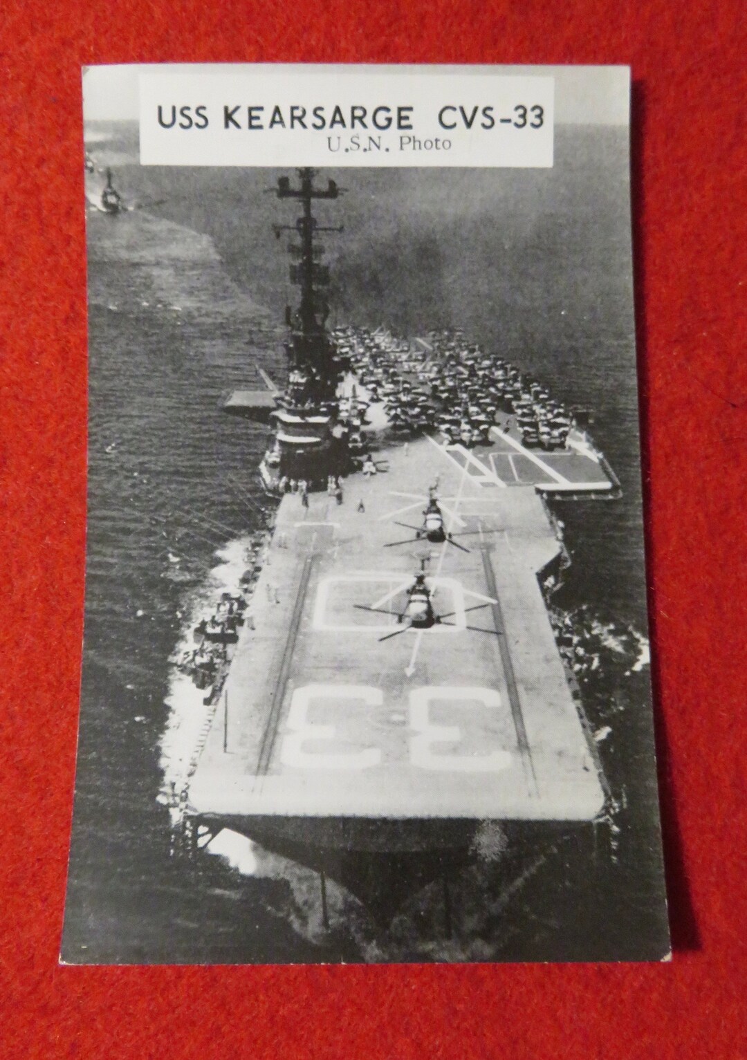 Korean War USS Kearsarge CVS - 33 Essex Class Aircraft Carrier ...