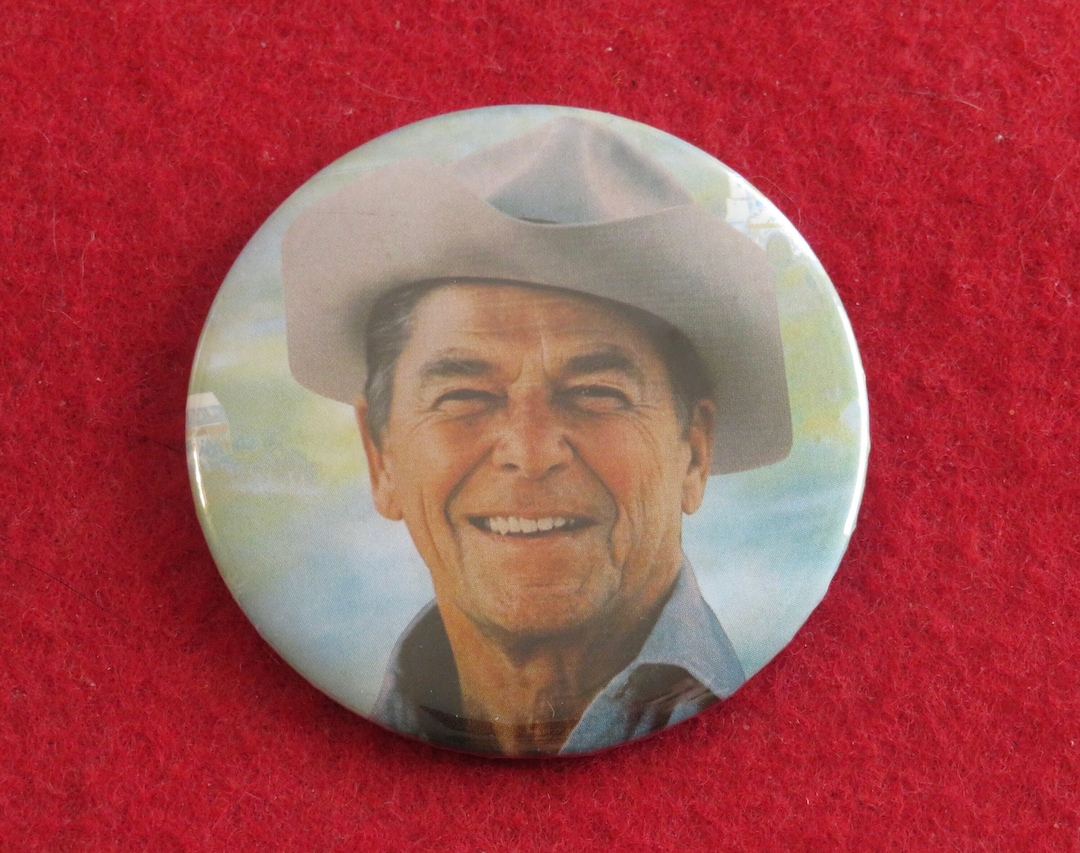 1980's President Ronald Reagan Presidential Campaign Original Pin Back ...