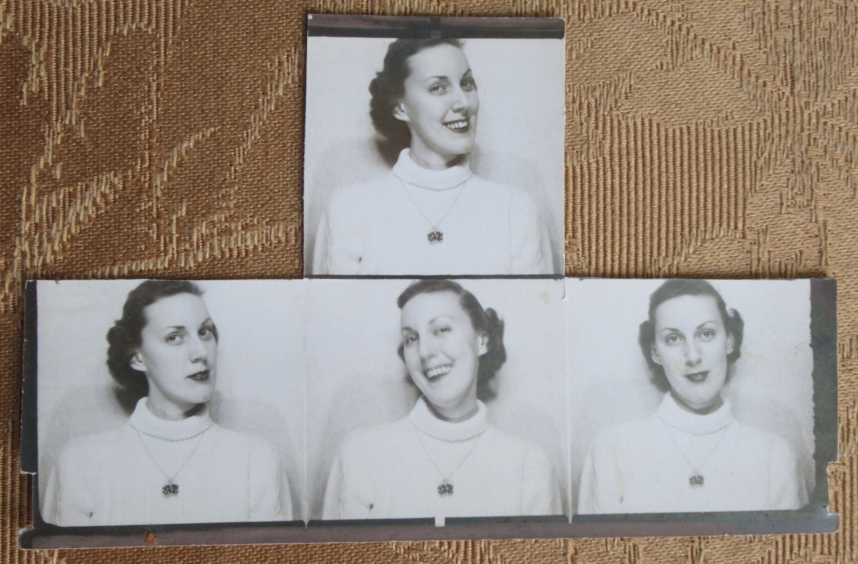 Cute 1950's Young Woman In 4 Poses Photo Booth Photo Set | Etsy