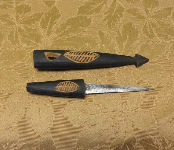 Antique Hand Made Primitive African Dagger Carved Tribal - Etsy